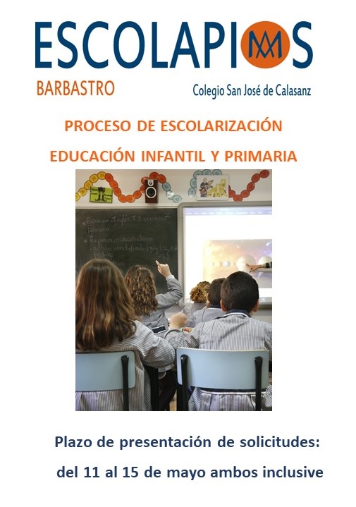 PROCESO DE ESCOLARIZACIÓN EDUCACIÓN INFANTIL Y PRIMARIA. Plazo de ...